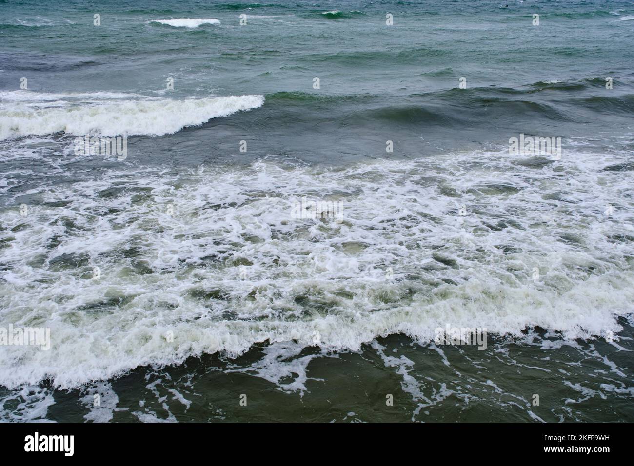 Rolling waves during storm in Baltic Sea Stock Photo - Alamy