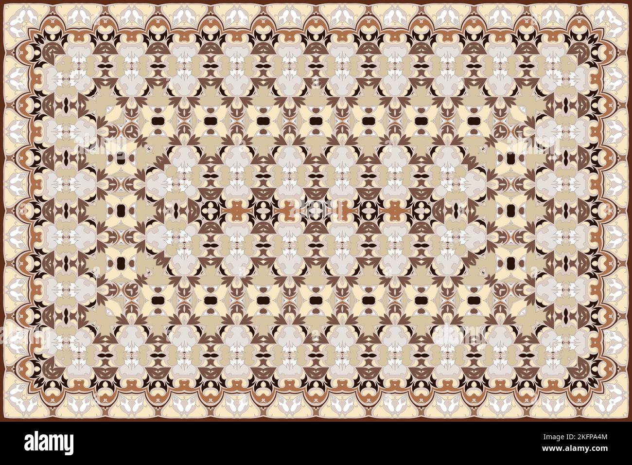 Rich persian brown colored carpet ethnic pattern Stock Vector Image ...