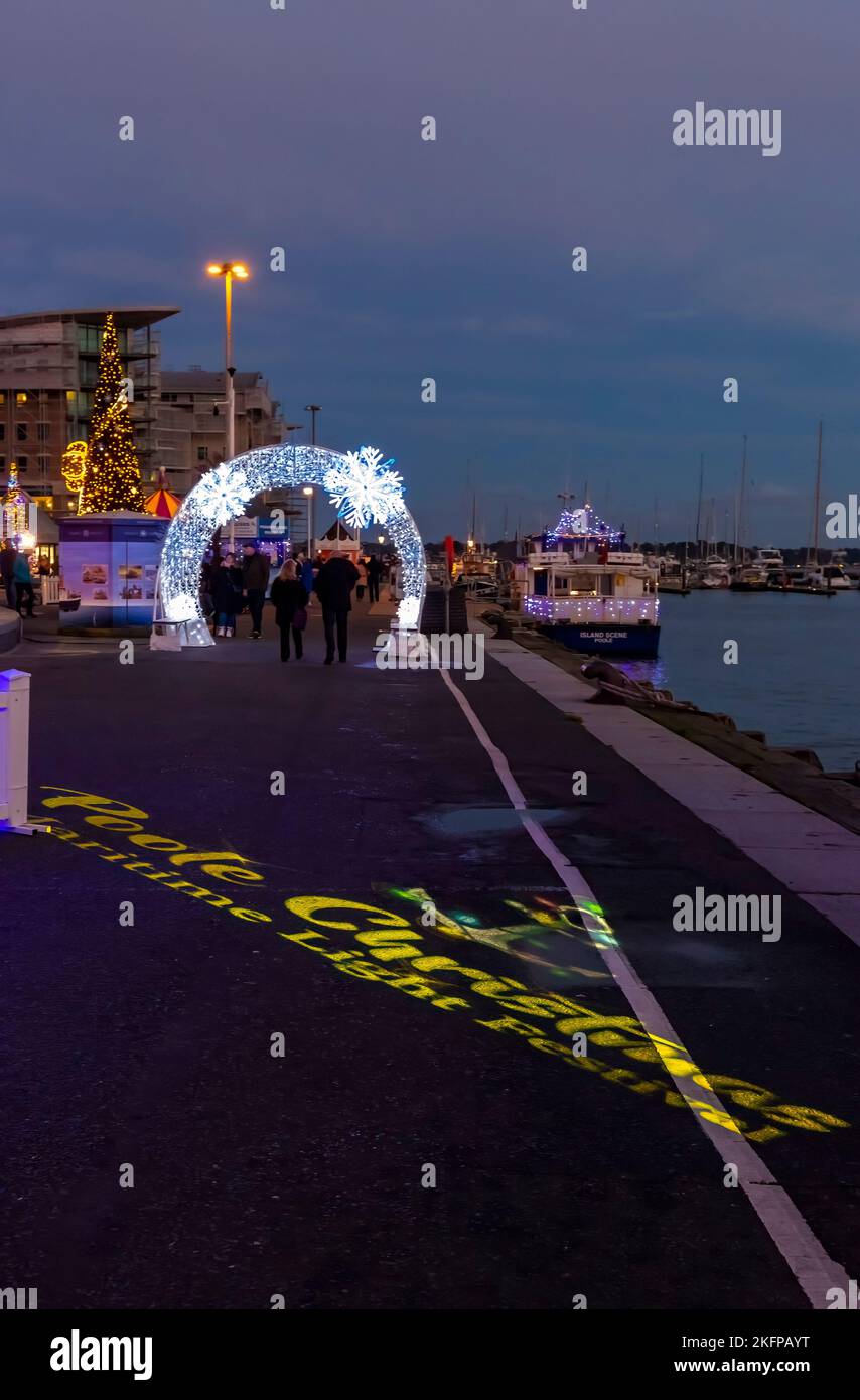 Poole, Dorset UK. 19th November 2022. Poole Christmas Maritime Light ...