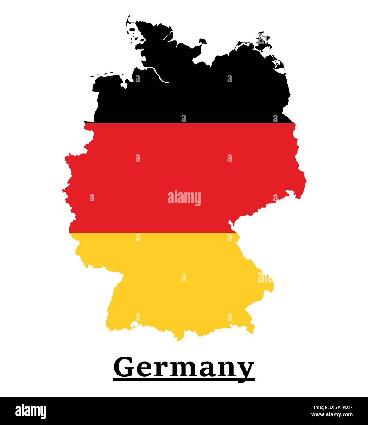 A vector of Germany map colored with flag colors Stock Vector Image ...
