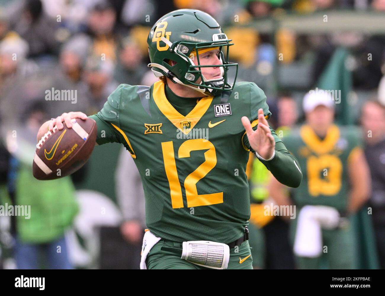 November 19 2022: Baylor Bears quarterback Blake Shapen (12) drops back ...