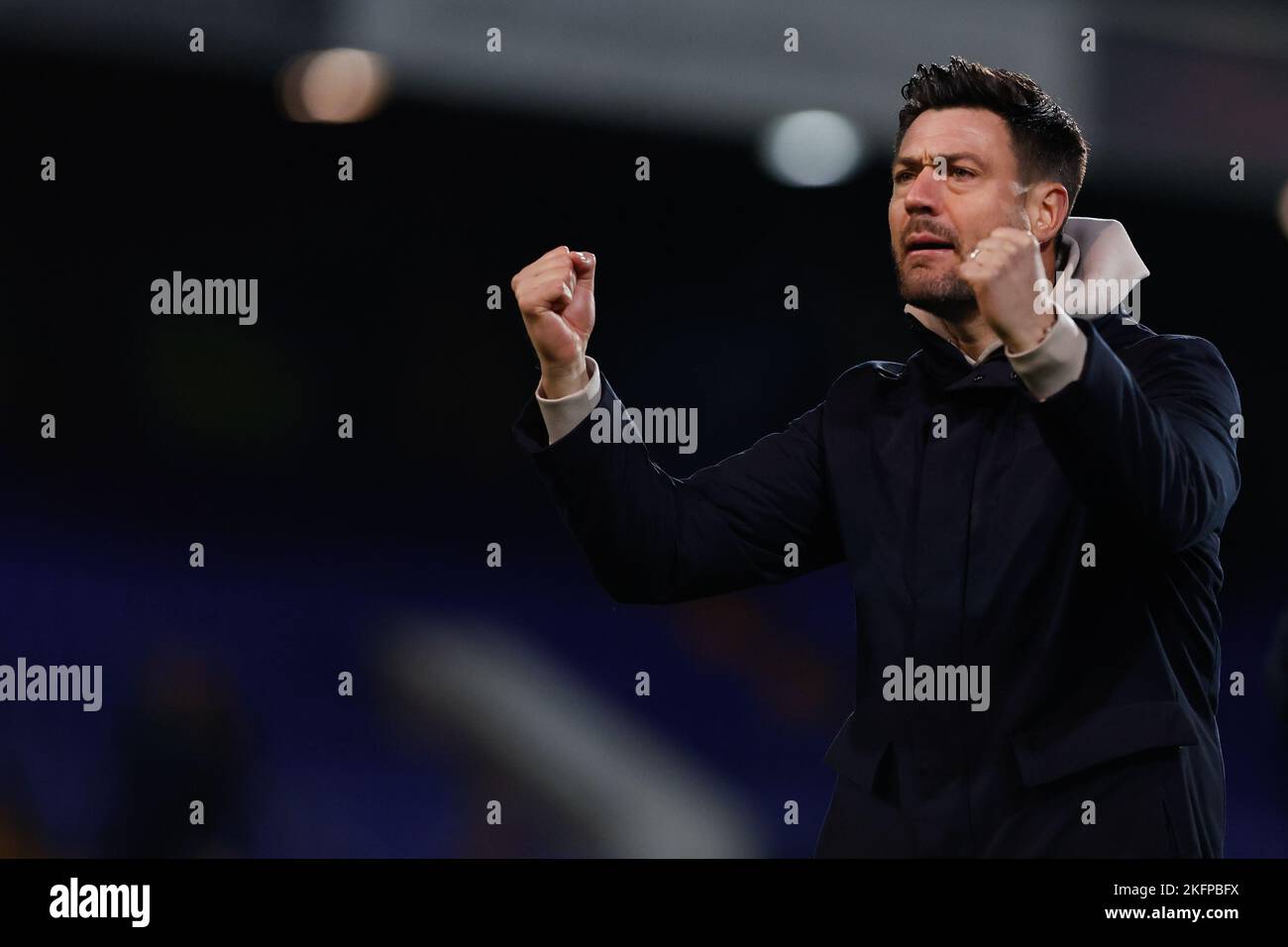Johnnie Jackson manager of AFC Wimbledon celebrates after the Sky Bet ...