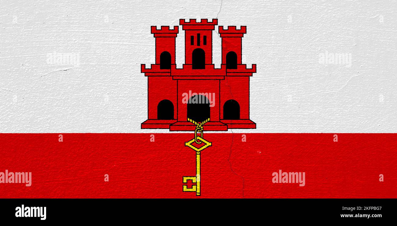 Gibraltar flag on a textured background. Concept collage Stock Photo ...