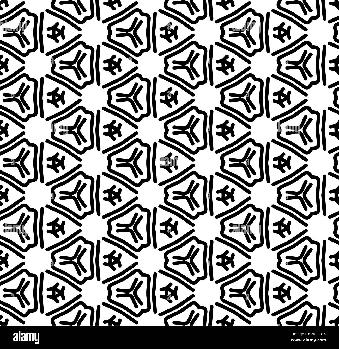 Black and white seamless abstract pattern. Background and backdrop ...
