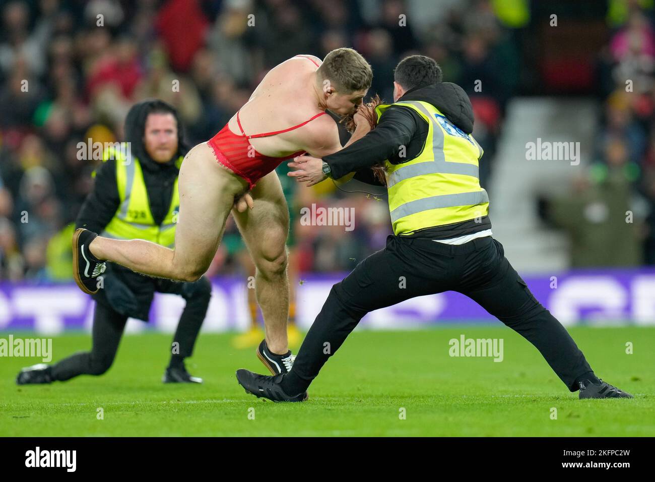 Manchester, UK. 18th Nov, 2022. A streaker during the 2021 Rugby League ...