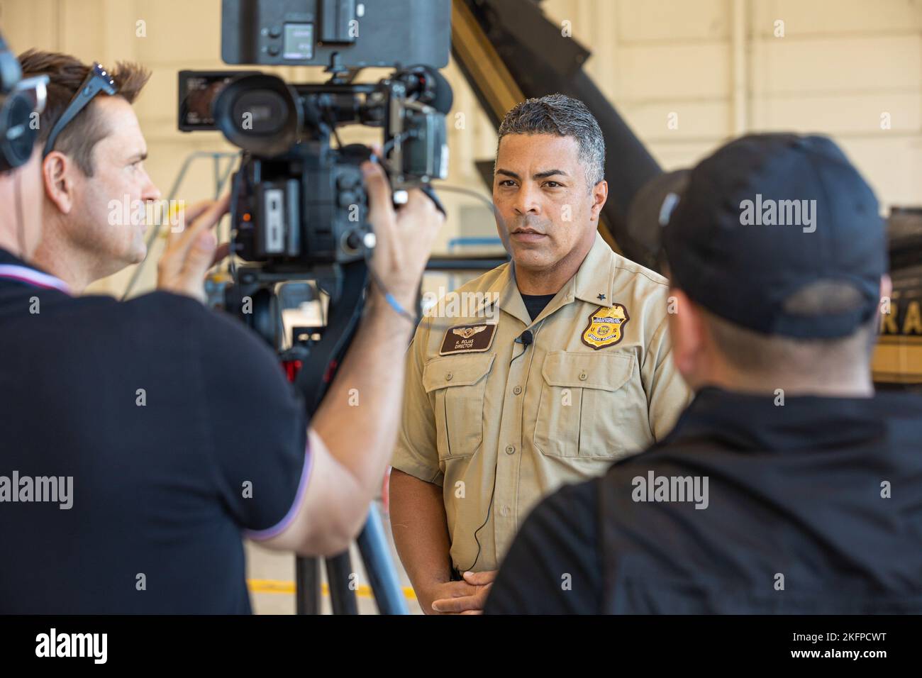 Miami Air and Marine Branch Director Hector Rojas conducts interviews ...