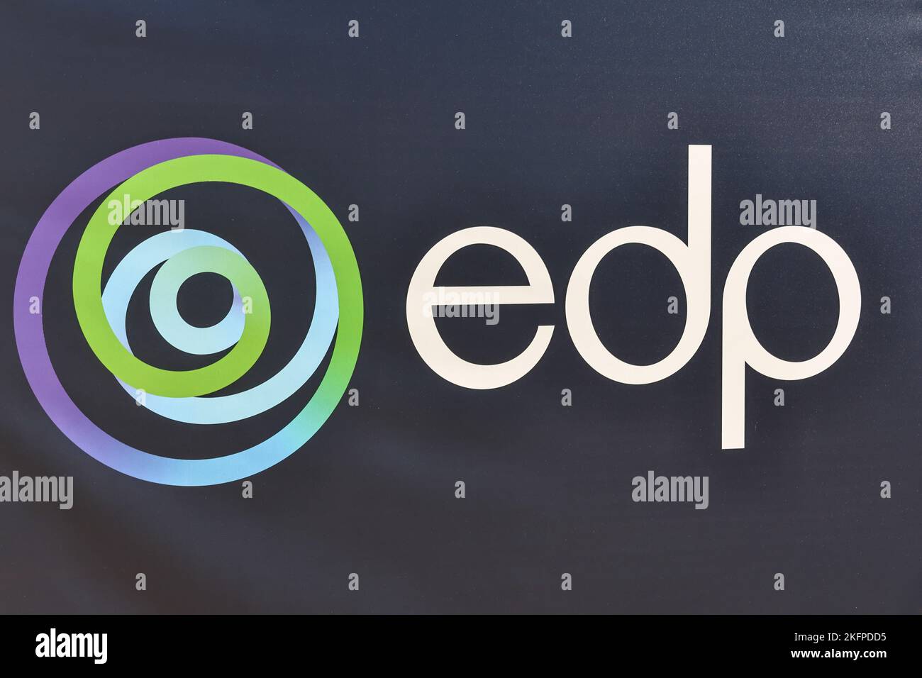 A logo of EDP company on black background Stock Photo - Alamy
