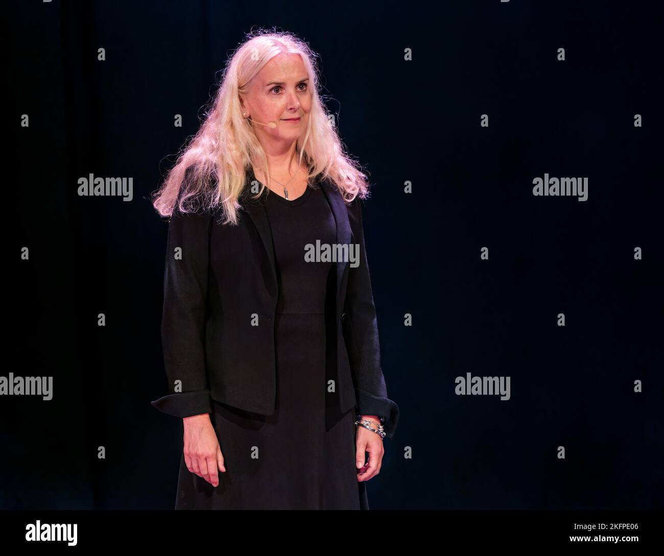 Rebecca Johnson on stage in Love, Loss and Chianti, Edinburgh Festival ...