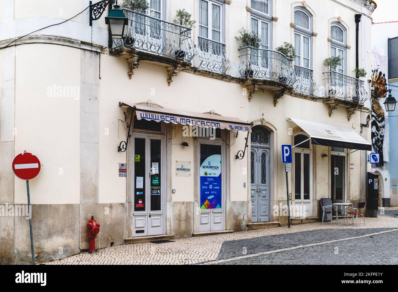 Santarem, Portugal - October 27, 2020: Architecture detail of typical ...
