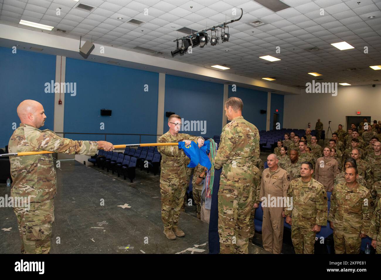 U.S. Air Force Maj. Gen. Corey Martin, 18th Air Force Commander (right ...