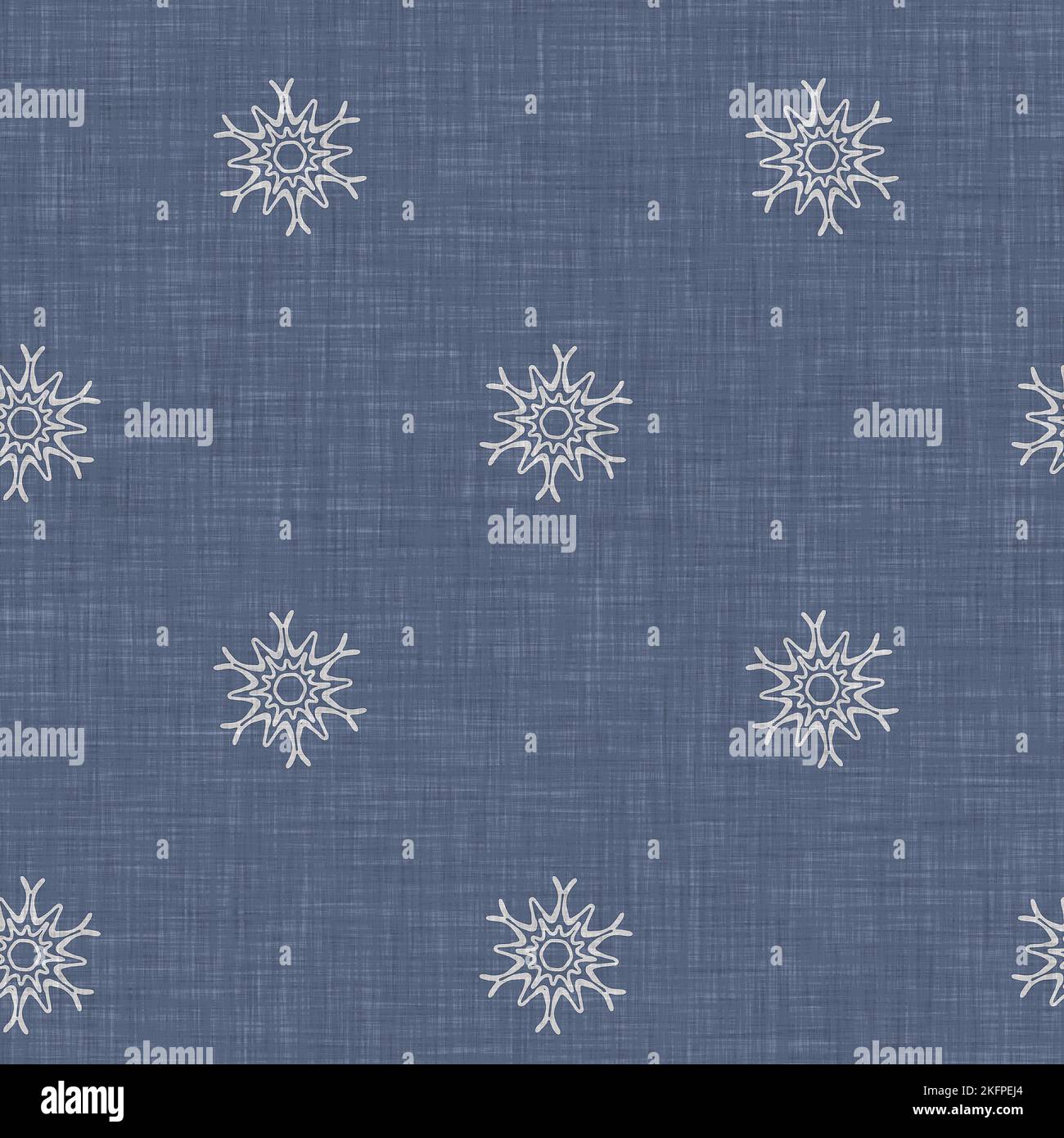 Seamless christmas snowflake woven linen pattern. Two tone seasonal ...