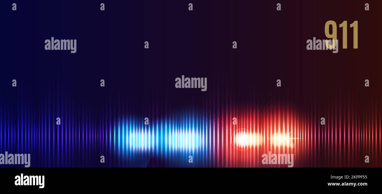 Background for the visualization of a call to the rescue service 911 in ...