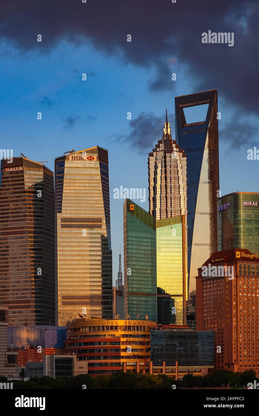 Shanghai, China city skyline on the Huangpu River view Stock Photo - Alamy