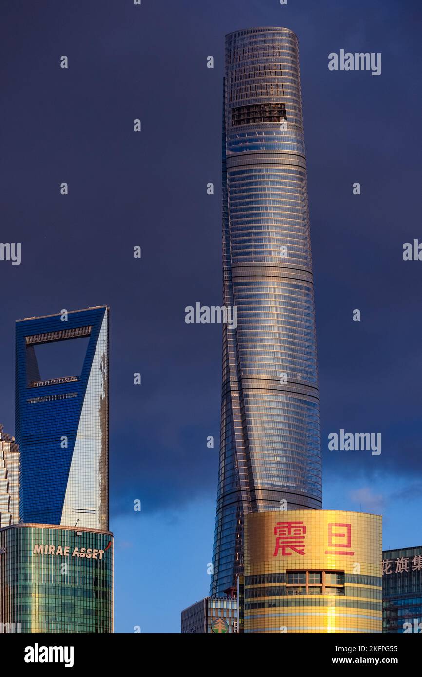 Shanghai, China city skyline on the Huangpu River view Stock Photo - Alamy