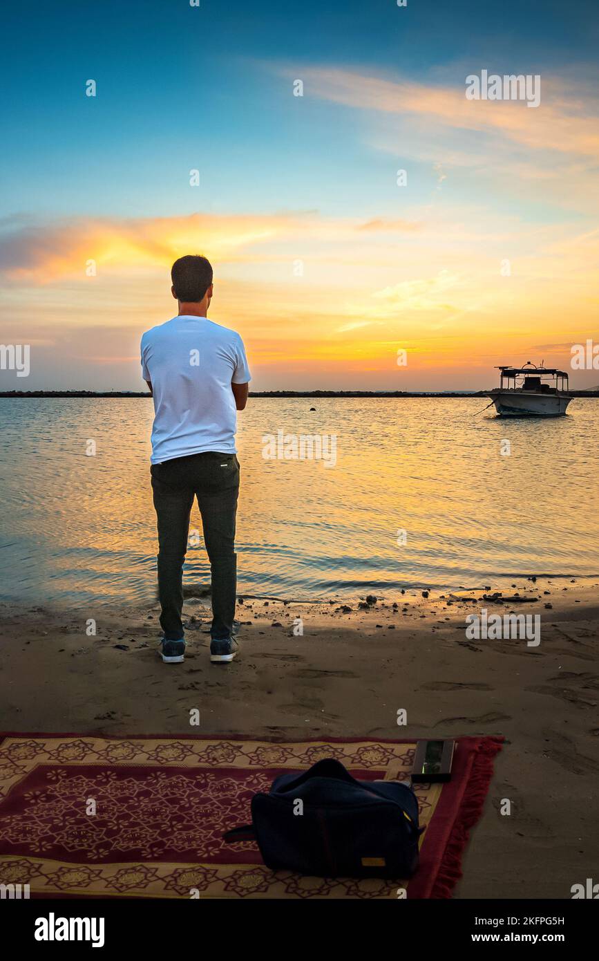 Person standing lake watching hi-res stock photography and images - Alamy