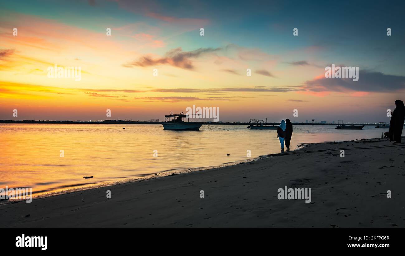 Wonderful Morning view in Dammam sea side Saudi Arabia Stock Photo - Alamy