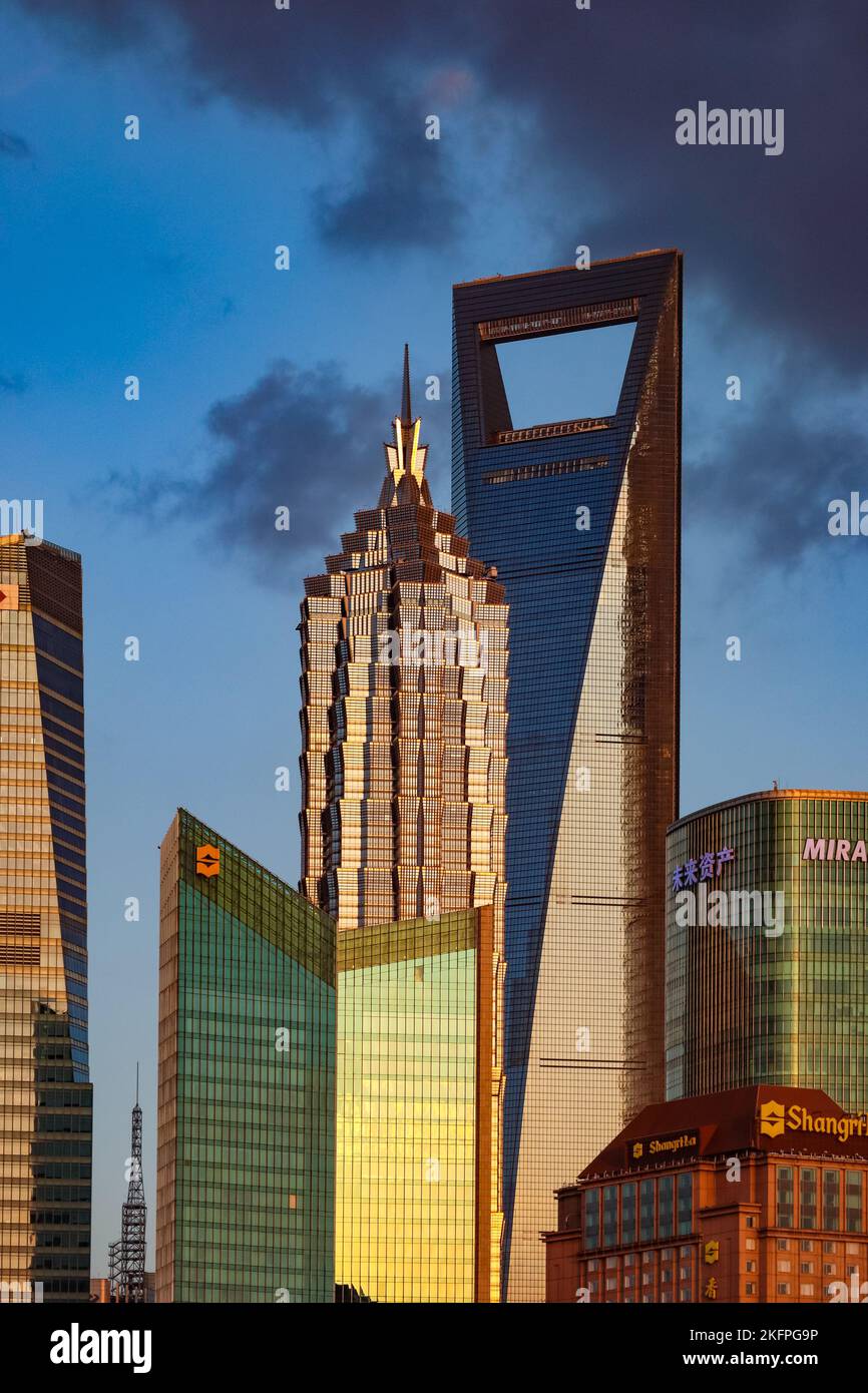 Shanghai, China city skyline on the Huangpu River view Stock Photo - Alamy