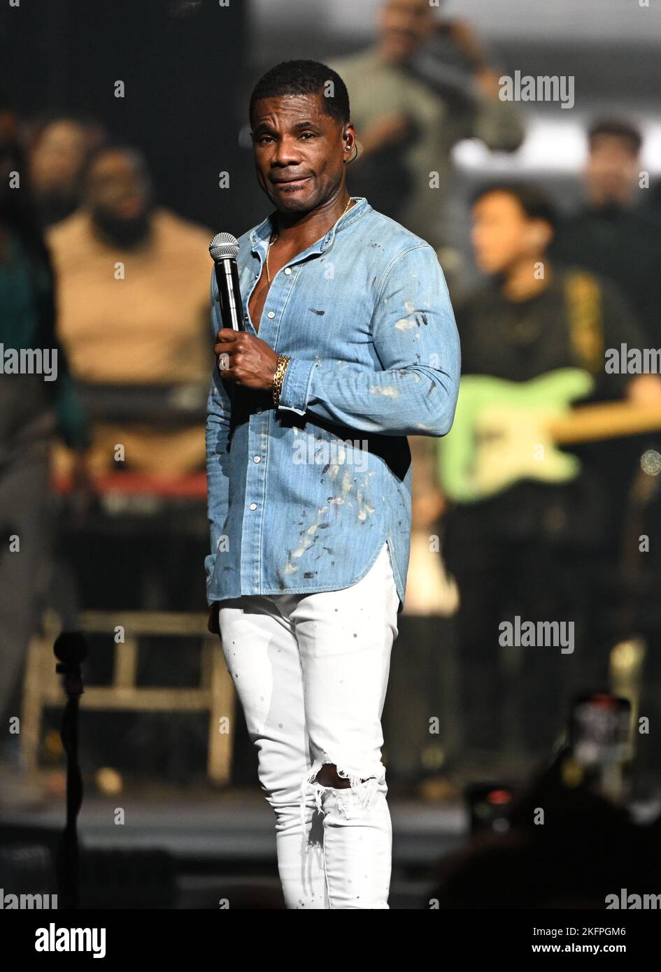 Sunrise FL, USA. 18th Nov, 2022. Kirk Franklin performs with Maverick ...