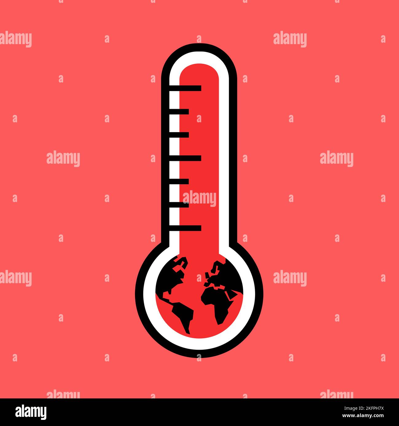 Global warming / Climate change - Thermometer shows rising and growing ...