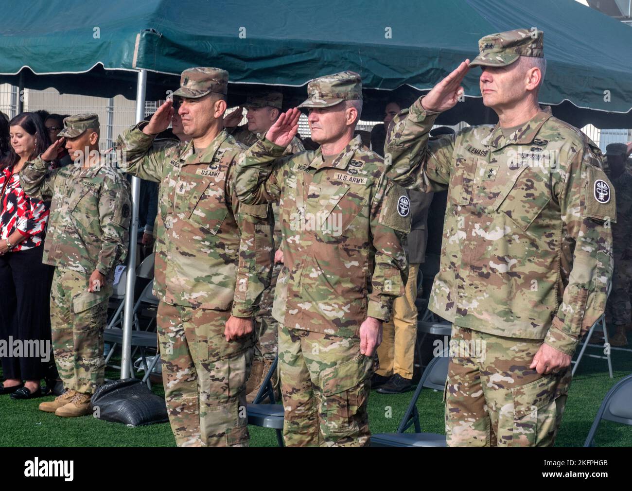 From left to right: U.S. Army Command Sgt. Maj. Omar A. Mascarenas ...