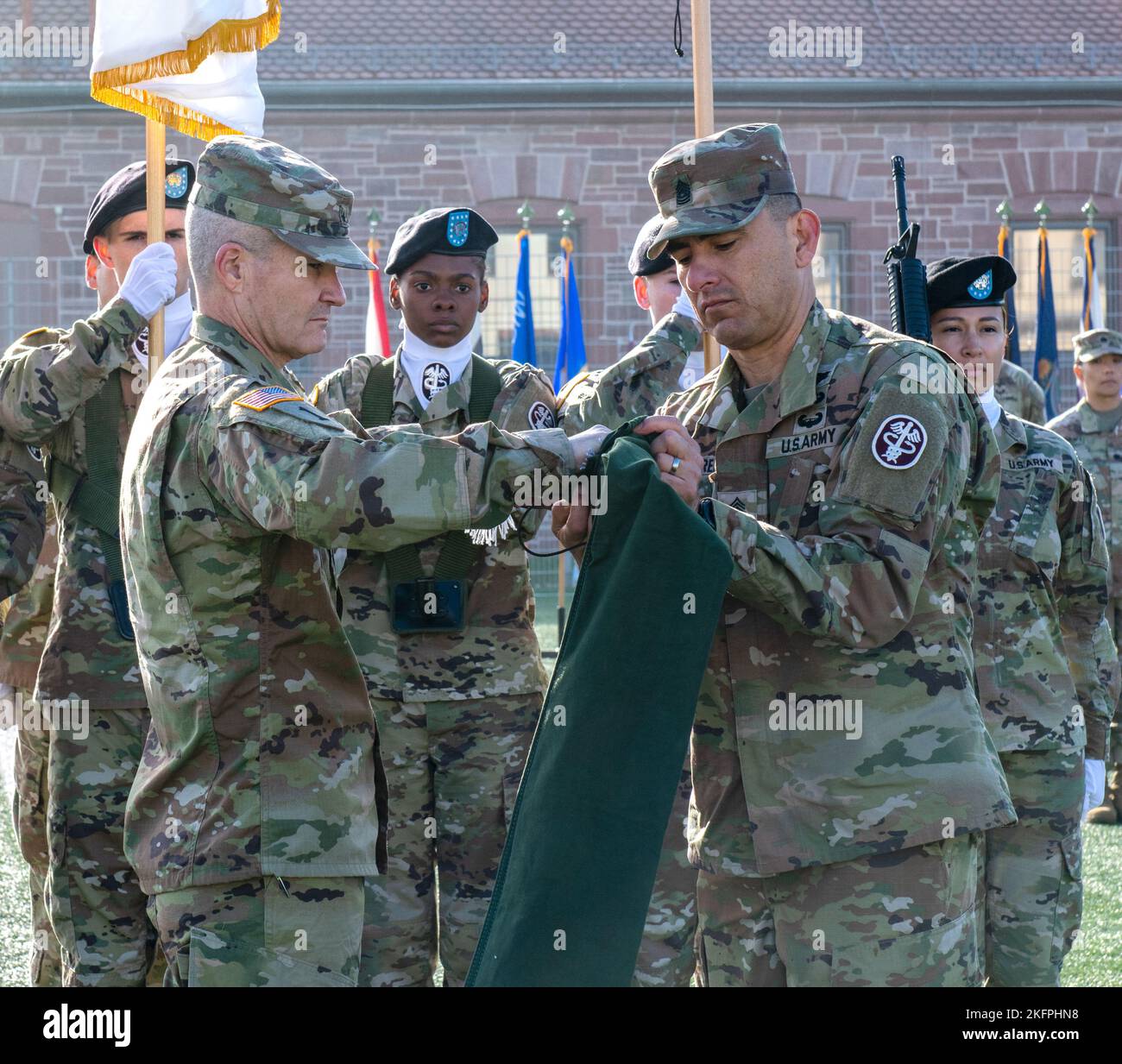 U.S. Army Brig. Gen. Clinton K. Murray (left), commander, and Command ...