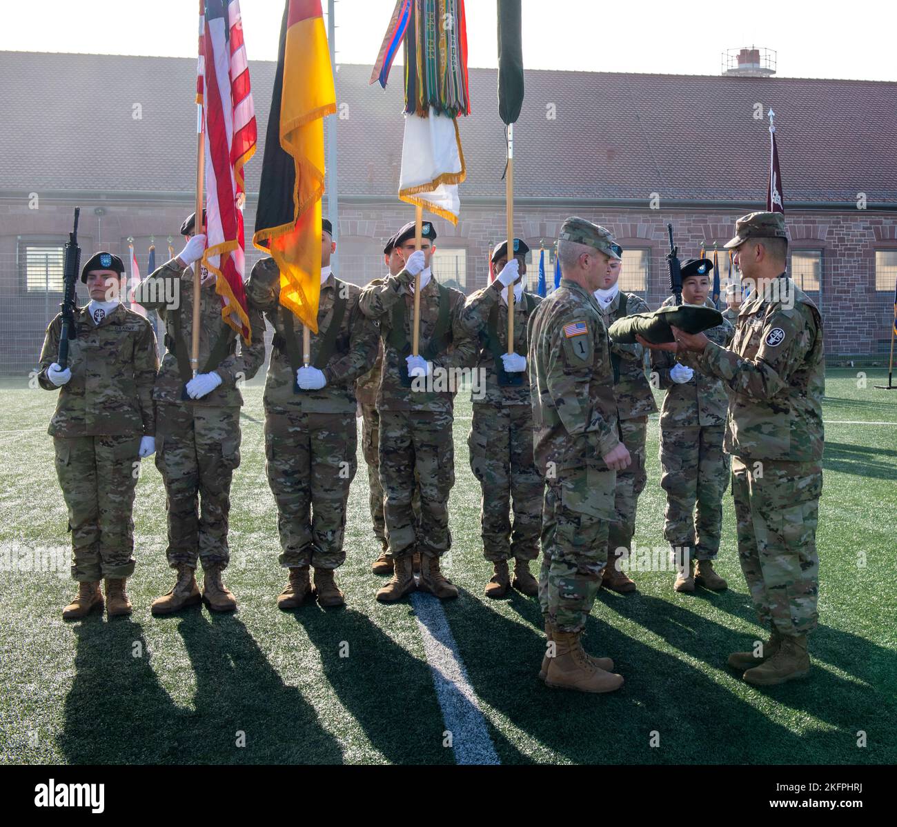 U.S. Army Brig. Gen. Clinton K. Murray (left), commander, and Command ...