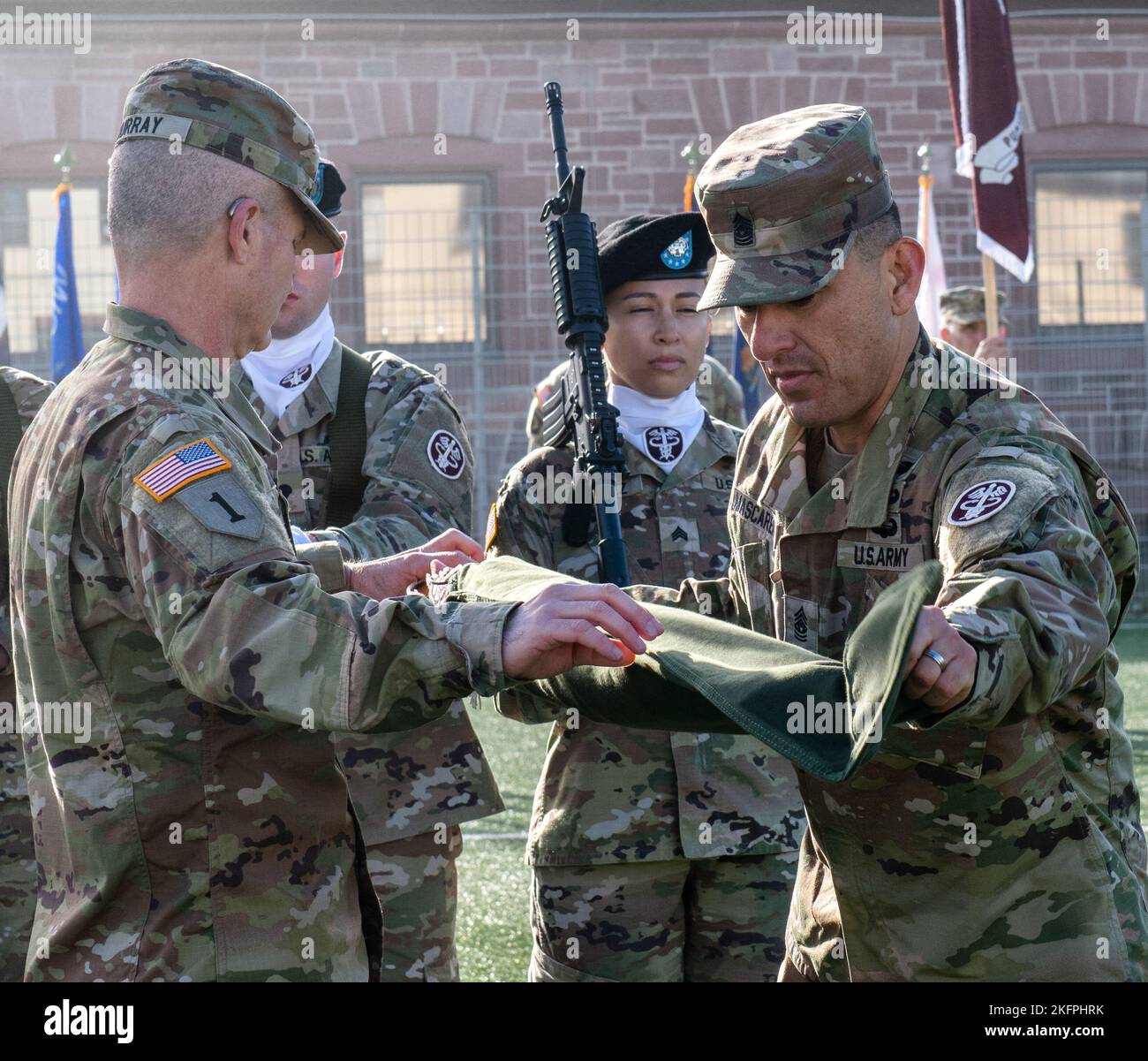 U.S. Army Brig. Gen. Clinton K. Murray (left) commander and Command Sgt ...