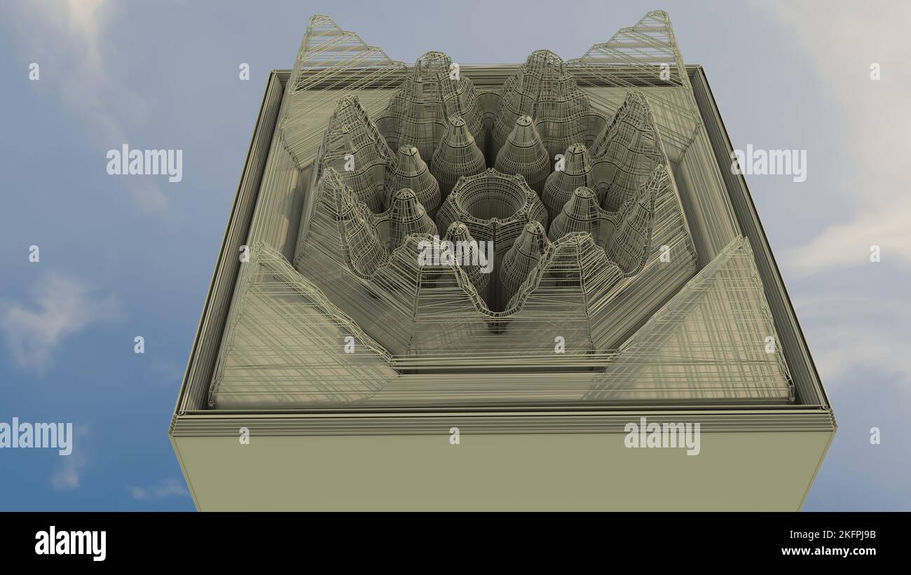3D Illustration of an architectural structure. Architects, Modelers ...
