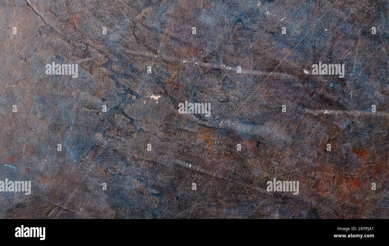 Dark abstract background of scratched surface. Faded paint texture ...