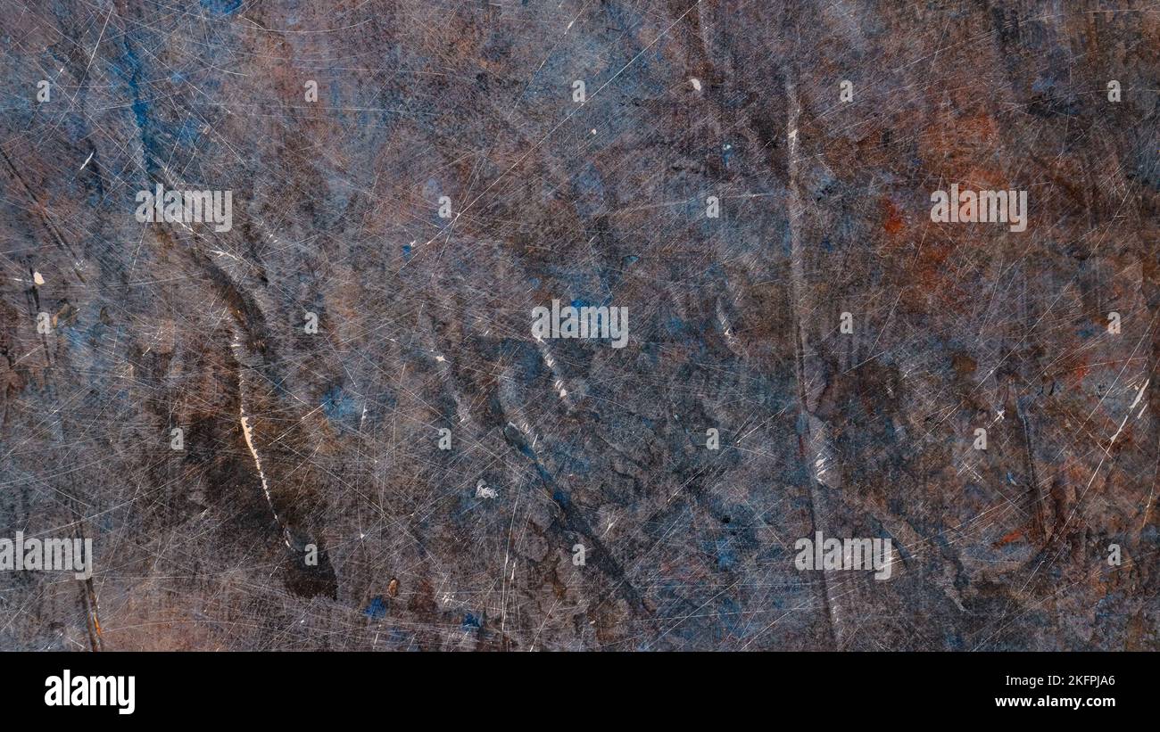 Dark abstract background of scratched surface. Faded paint texture ...