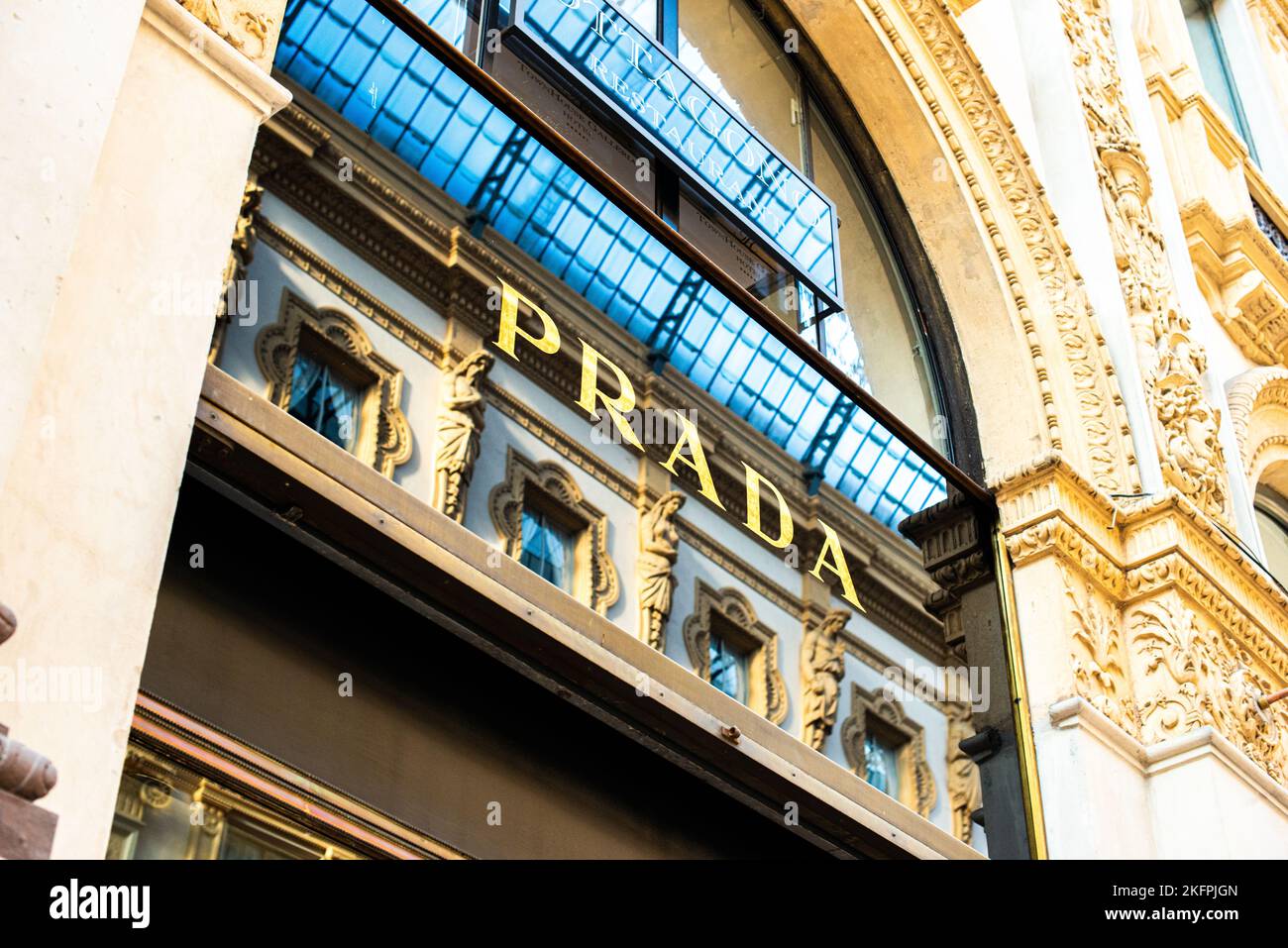Prada milano logo hi-res stock photography and images - Alamy