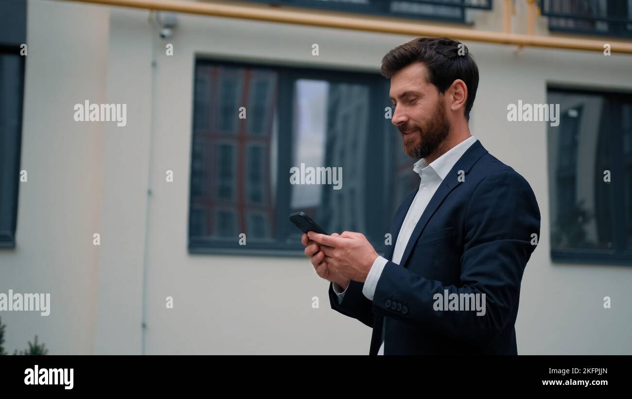 Caucasian successful businessman 40s man boss male investor boss ...