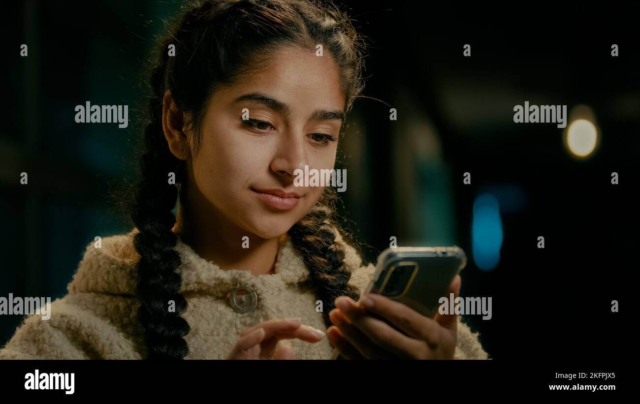 Arabian concentrated girl consumer shopper user young brunette middle ...