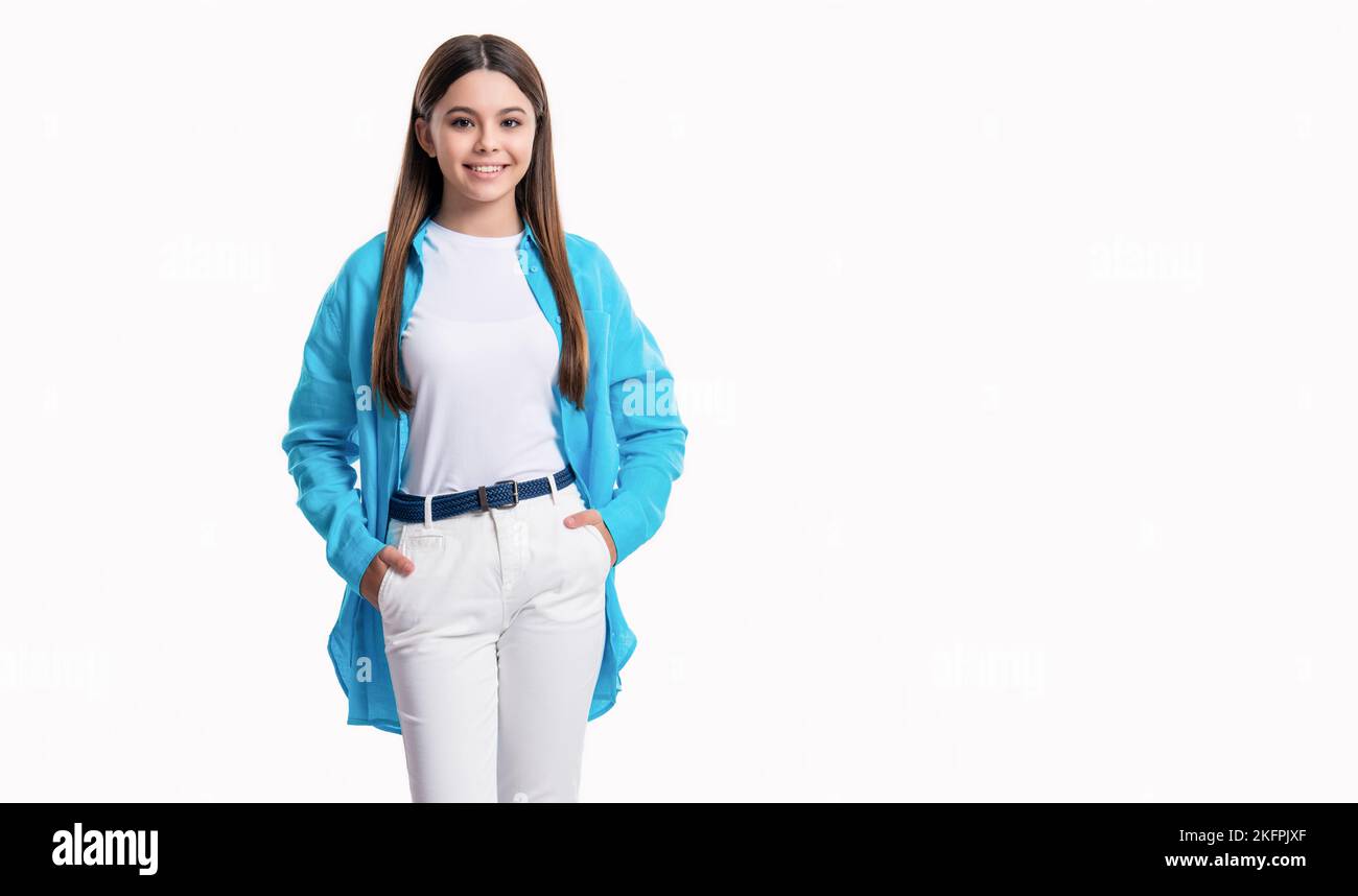 tween trendy girl. trendy teen girl isolated on white background with ...