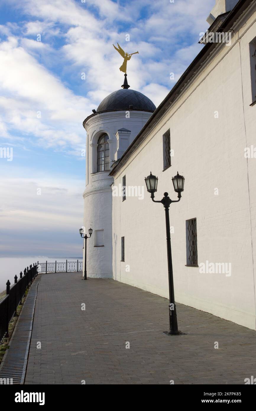 Tobolsk Kremlin. White stone fortress wall. Old Russian architecture of ...