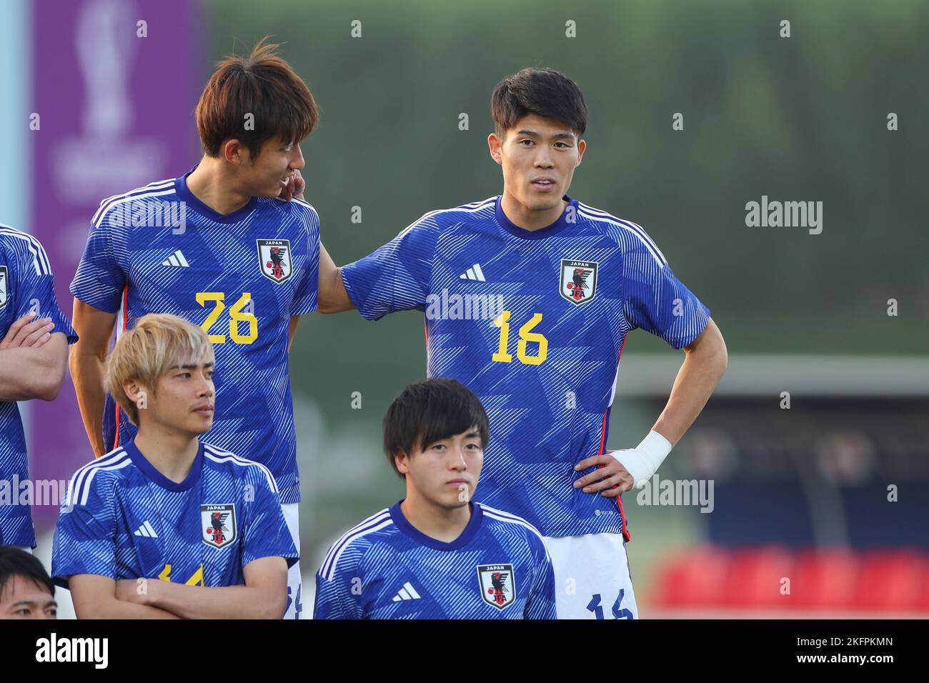 Doha, Qatar. 19th Nov, 2022. (L to R) Hiroki Ito, Takehiro Tomiyasu (JPN) Football/Soccer ...