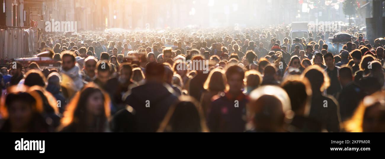 Blurred crowd of unrecognizable at the street Stock Photo - Alamy