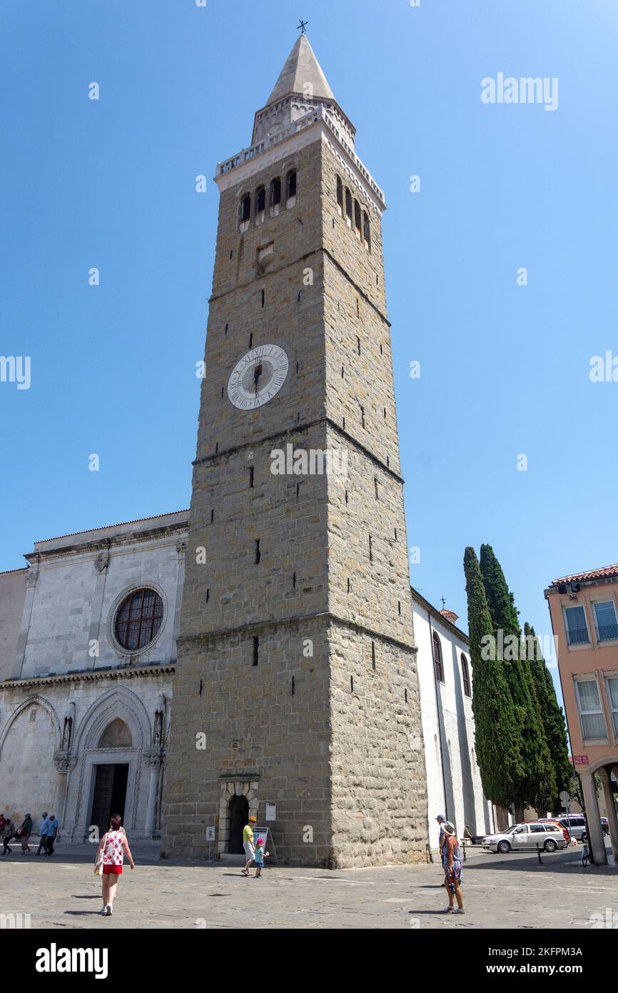 Cathedral of the Assumption bell tower, Titov Trg, Koper, Slovene ...