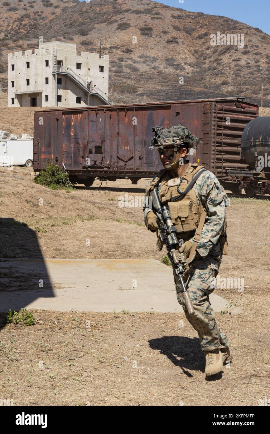 A U.S. Marine with 1st Battalion, 4th Marine Regiment, 1st Marine ...