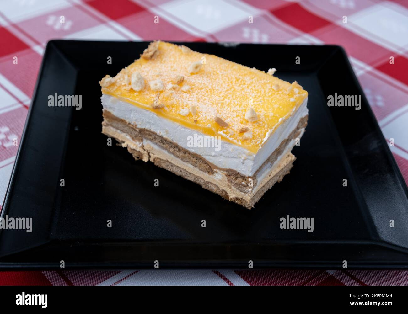 Traditional portuguese dessert made with eggs, cake, ice cream and ...
