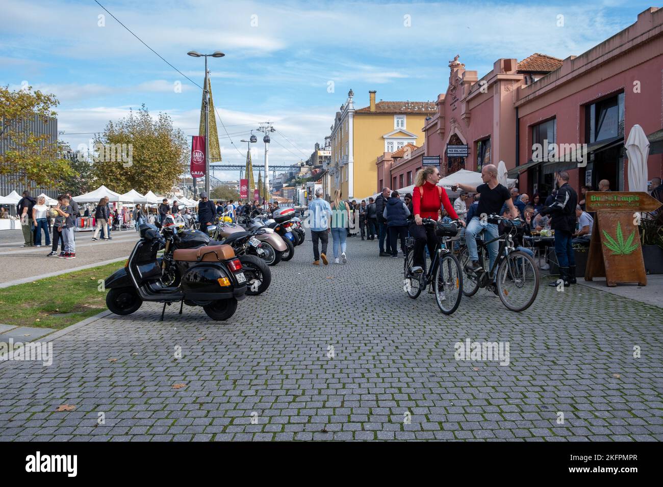 Traditional sunday biker meet in Portugal Stock Photo - Alamy