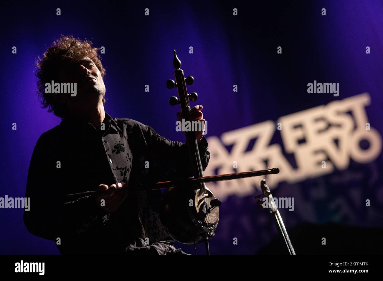 Israeli musician and kamanche player Mark Eliyahu performs at Jazz Fest ...