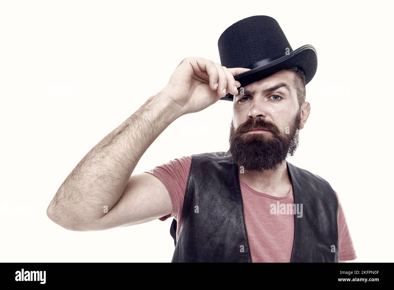 Funny entertainment. Street performance. Magician circus worker. Hocus ...