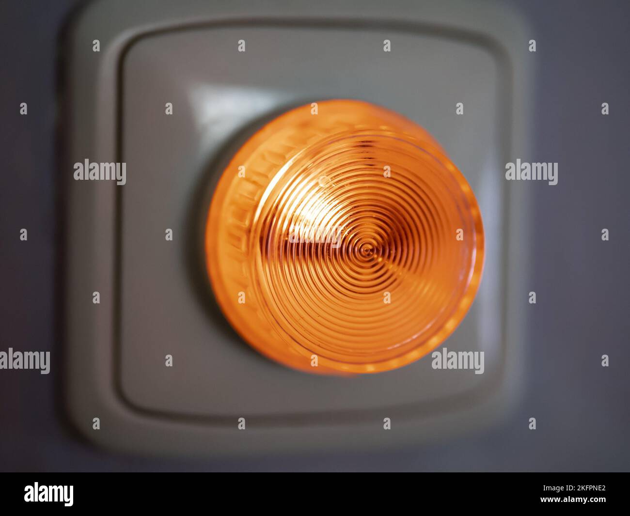 Orange warning light with circular shape which is already on Stock ...