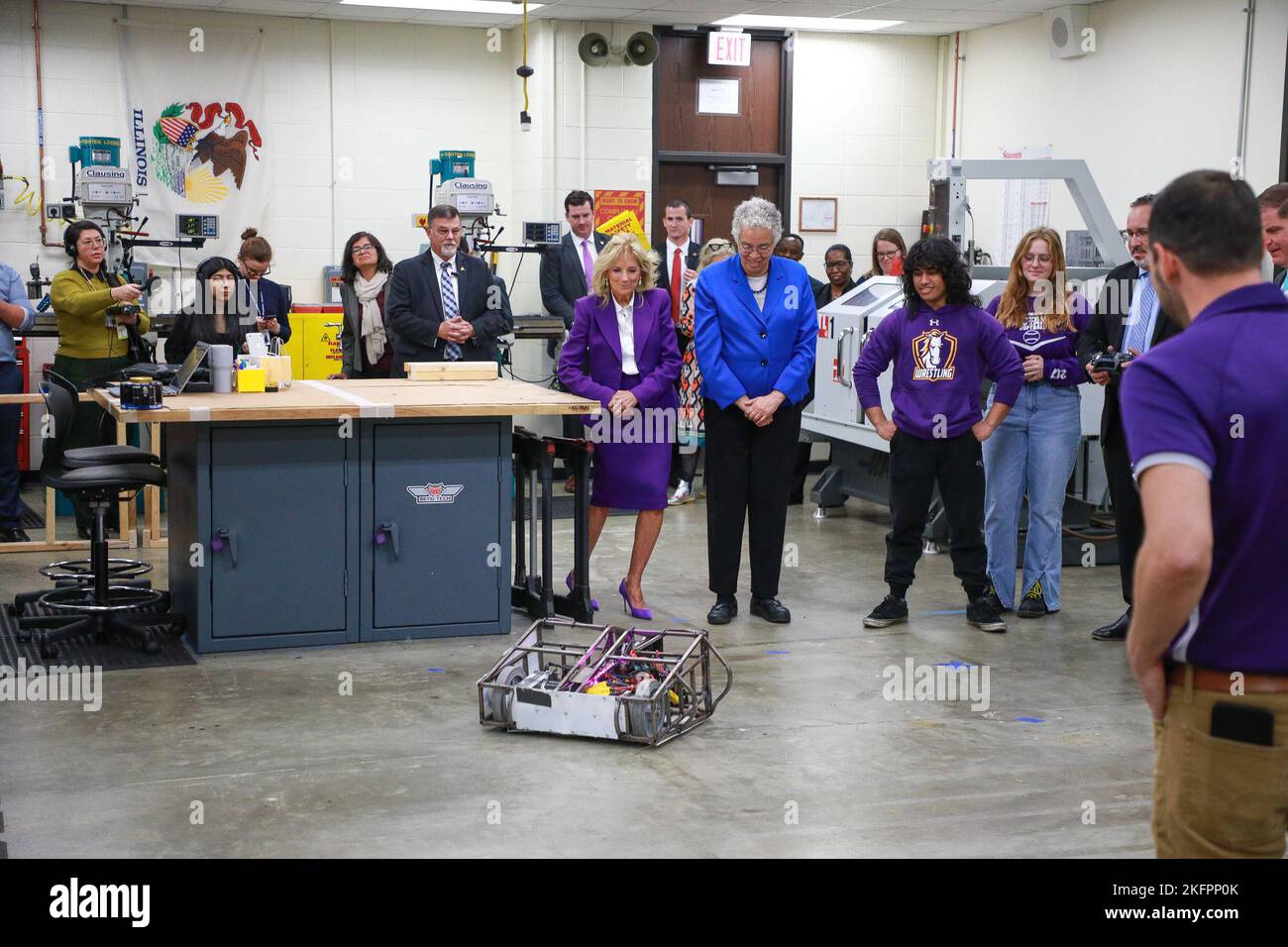 NOVEMBER 14 - CHICAGO, IL: First Lady Dr. Jill Biden, Cook County Board ...
