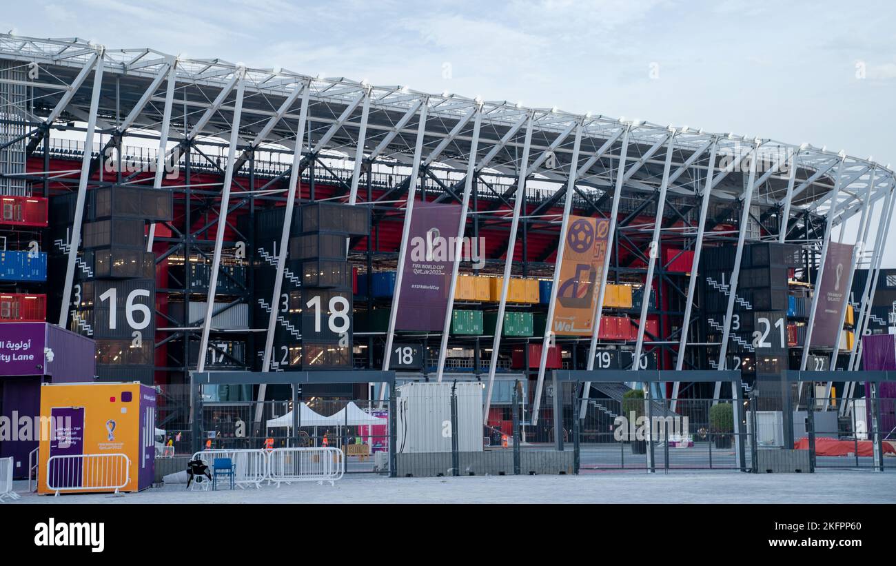 Doha, Qatar- Ocotber 10,2022 :Stadium 974 is a football stadium in Ras ...