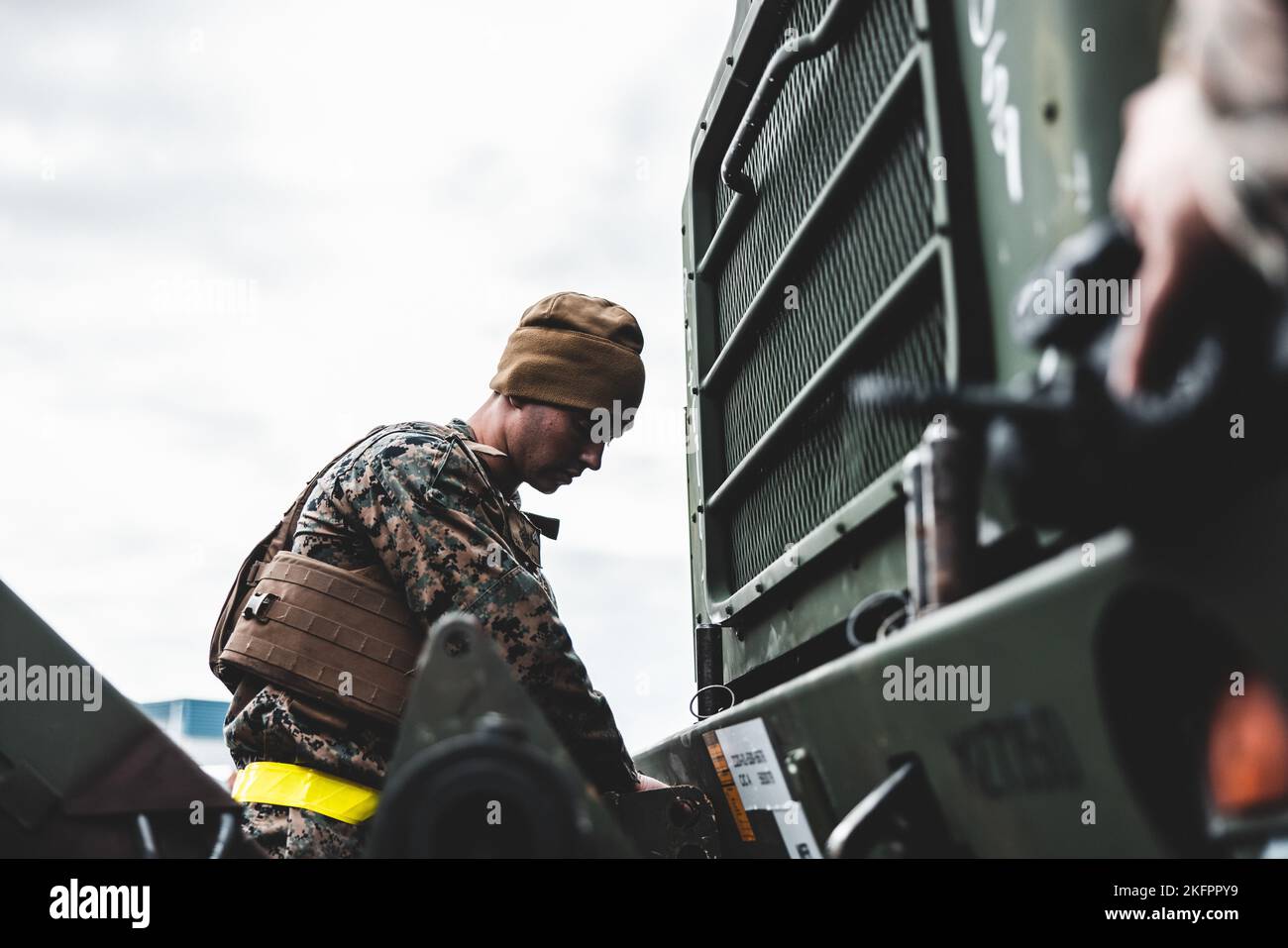 U.S. Marine Corps Cpl. Aaron Eaves, a motor vehicle operator with ...