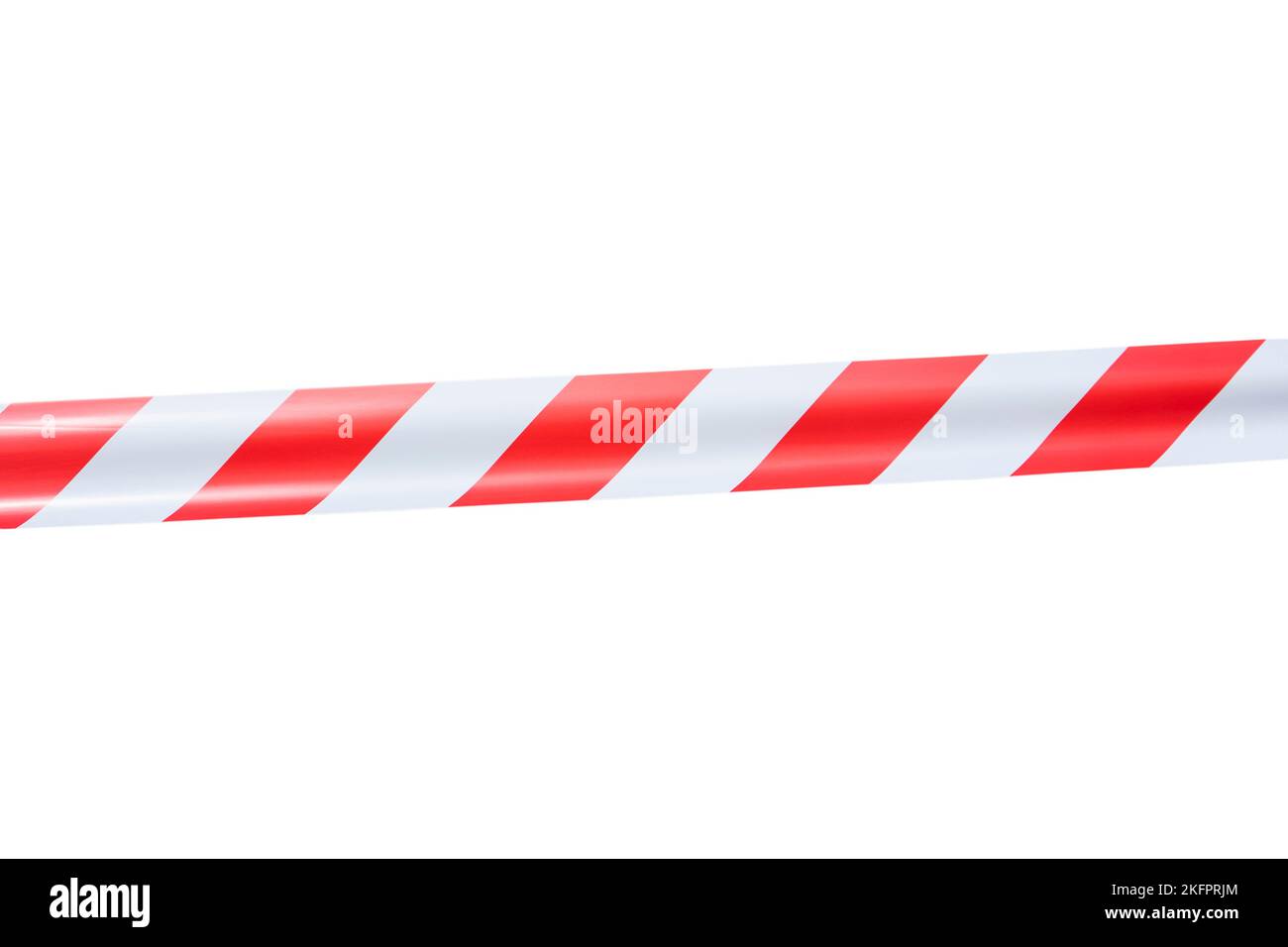 red and white warning tape isolated on white background Stock Photo - Alamy