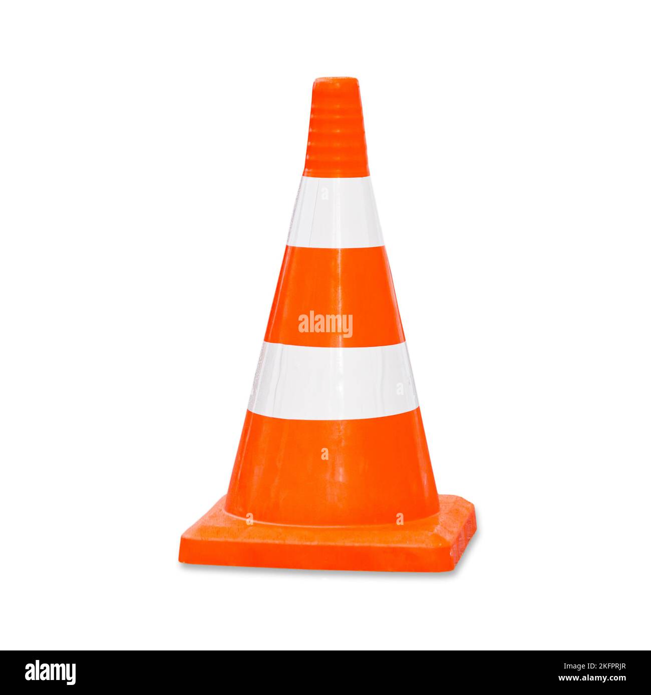 Traffic cone. Road sign isolated on white Stock Photo - Alamy