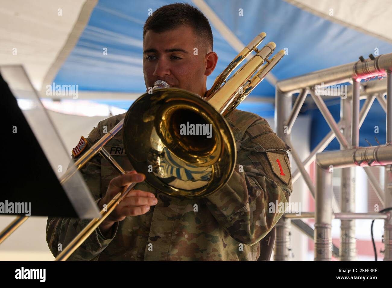 U.S. Army Spc. Tristan Fritts, 1st Infantry Division Band, 1st Infantry ...